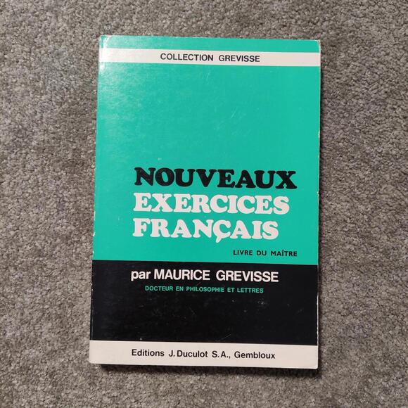Other | Nouveaux Exercices Franais Maurice Grevisse Livre Du Matre ...
